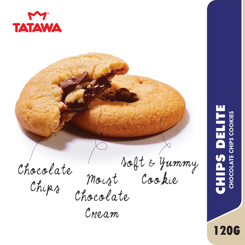 Tatawa Chips Delite: Chocolate Chips Cookies [120g x 3Packs] - Tatawa
