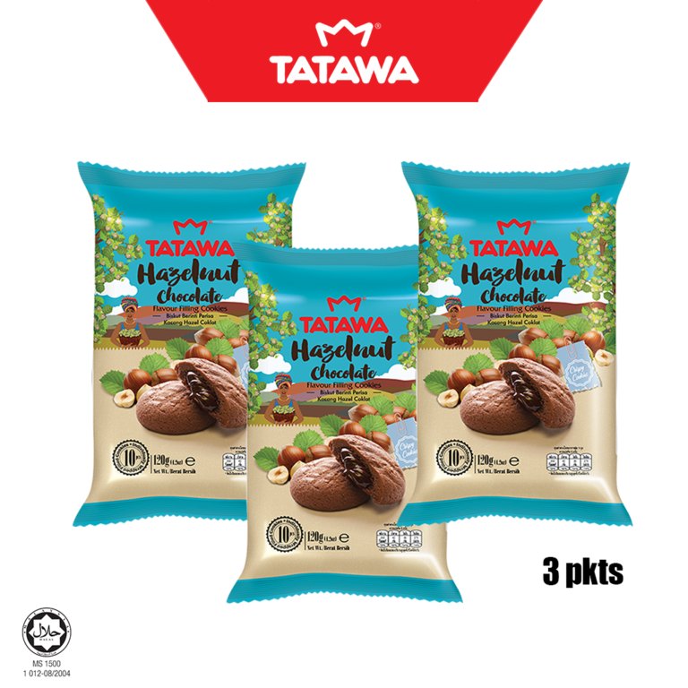 Tatawa Hazelnut: Chocolate Cream Cookies [120g x 3Packs] - Tatawa