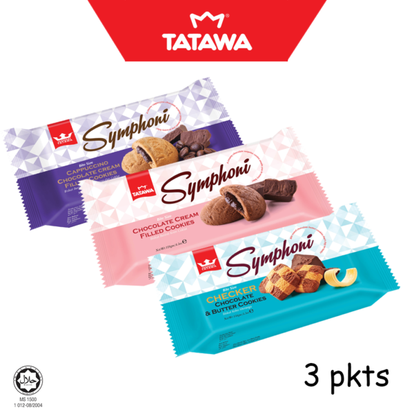 Tatawa Symphoni Cookies [128g x 3 pkts] - Tatawa