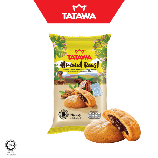 Tatawa Almond Roast: Almond Cookies with Soft Chocolate Filling [120g ...