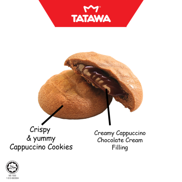 Tatawa Cappuccino: Chocolate Cream Cookies [120g x 3Packs] - Tatawa