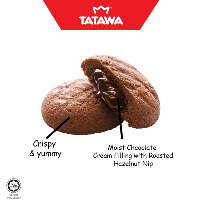 Tatawa Hazelnut: Chocolate Cream Cookies [120g x 3Packs] - Tatawa
