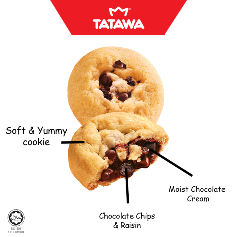 Tatawa Chips Plus: Chocolate Chips & Raisin Cookies [120g x 3Packs ...